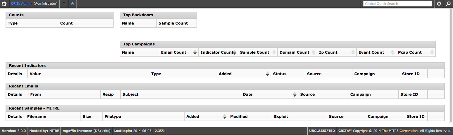 Welcome to the CRITs UI · crits/crits Wiki · GitHub